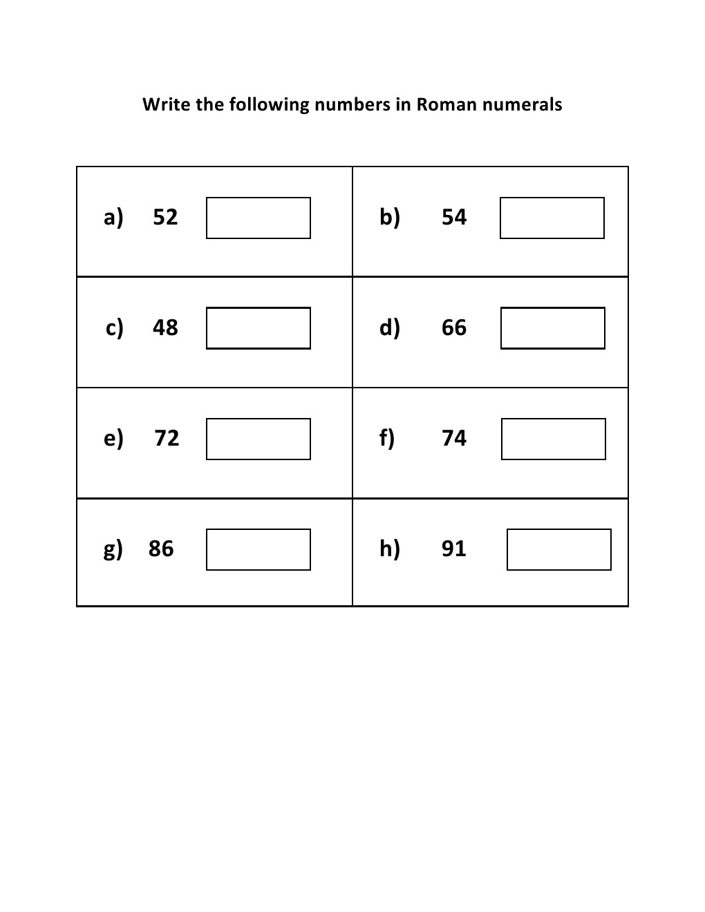 Roman Numerals Worksheet For Grade 3 Roman Numerals Worksheet For Grade 3